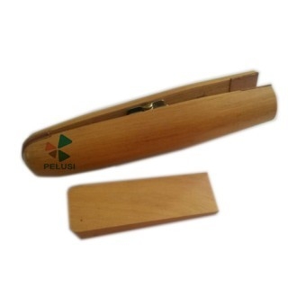 MORSETTO IN LEGNO CON ZEPPA CENTRALE/ WOODEN RING CLAMP WEDGE TYPE - Pelusi