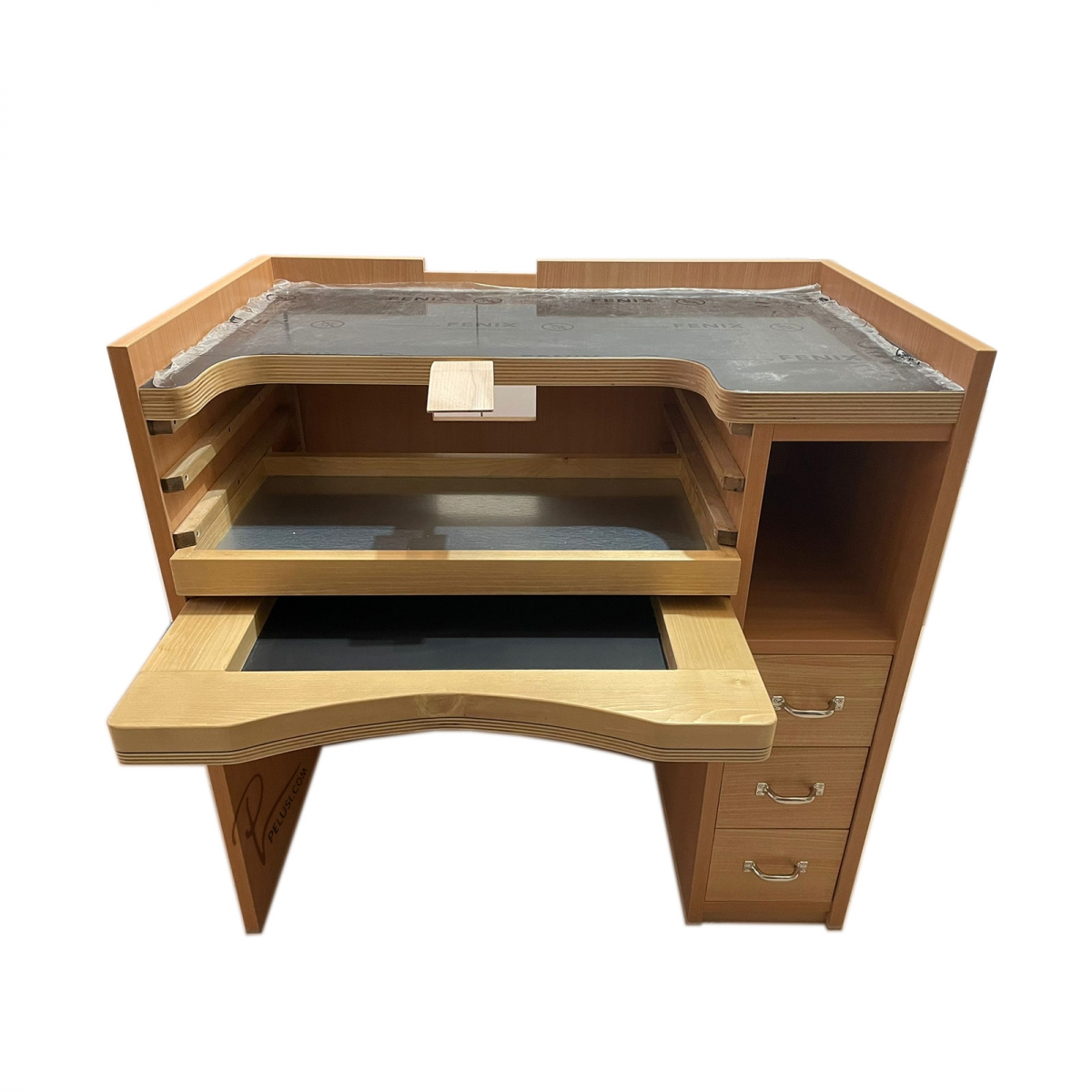 BANCO PER INCASTONATURA GEMME PARIGI- STONE SETTERS WOOD WORKBENCH - Pelusi