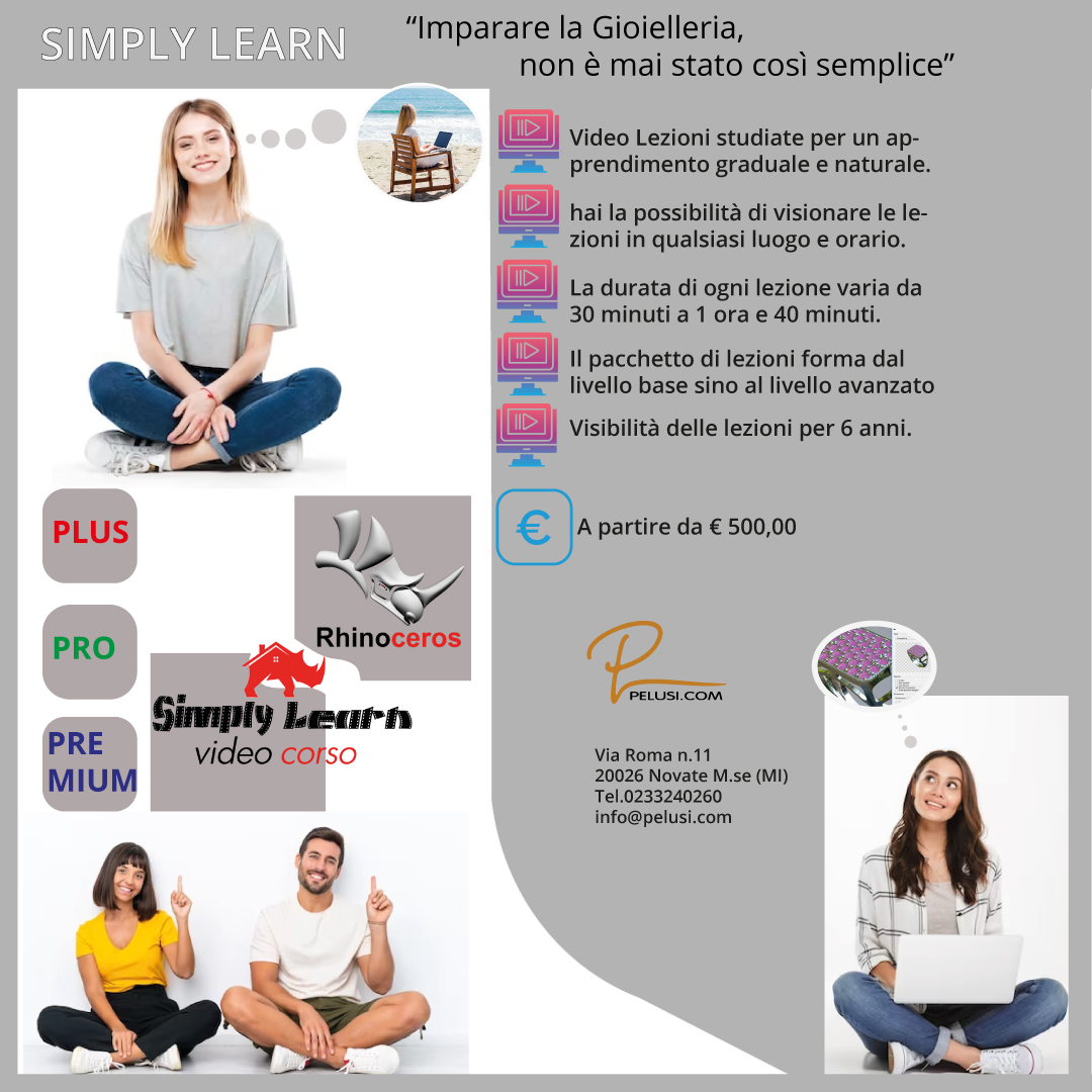 SIMPLY LEARN PREMIUM MEDIA VIDEO CORSO RHINOCEROS PROFESSIONALE ...