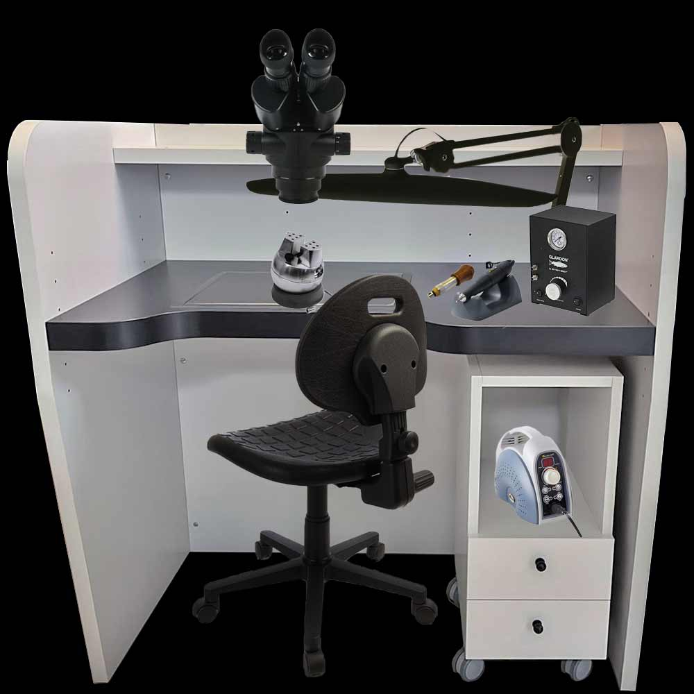 BANCO STARGEM GREY SISTEMA COMPLETO PER INCASTONARE- STONE SETTERS WOOD ...