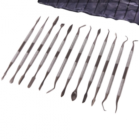 SPATOLE PER MODELLARE CERA SET DA 12 PEZZI ASSORTITI FORME IDEALI ...